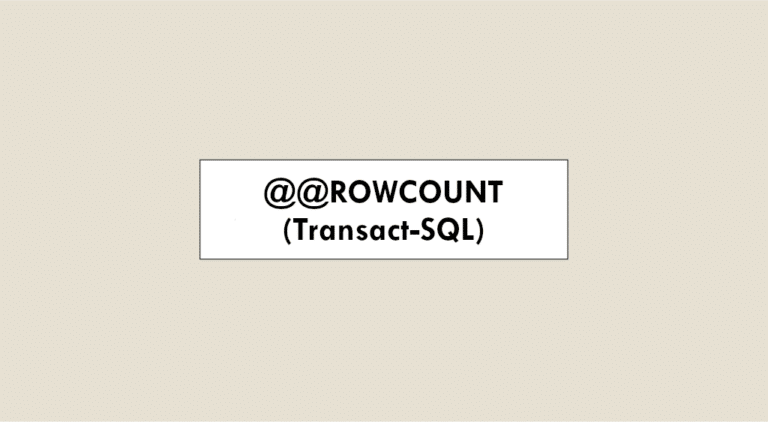 SQL ROWCOUNT : Tout savoir sur les formules SQL
